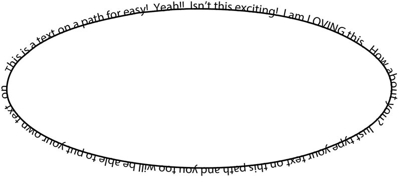 Photoshop Text on Path (8 Shapes), Circle Heart Oval Square Rectangle ...