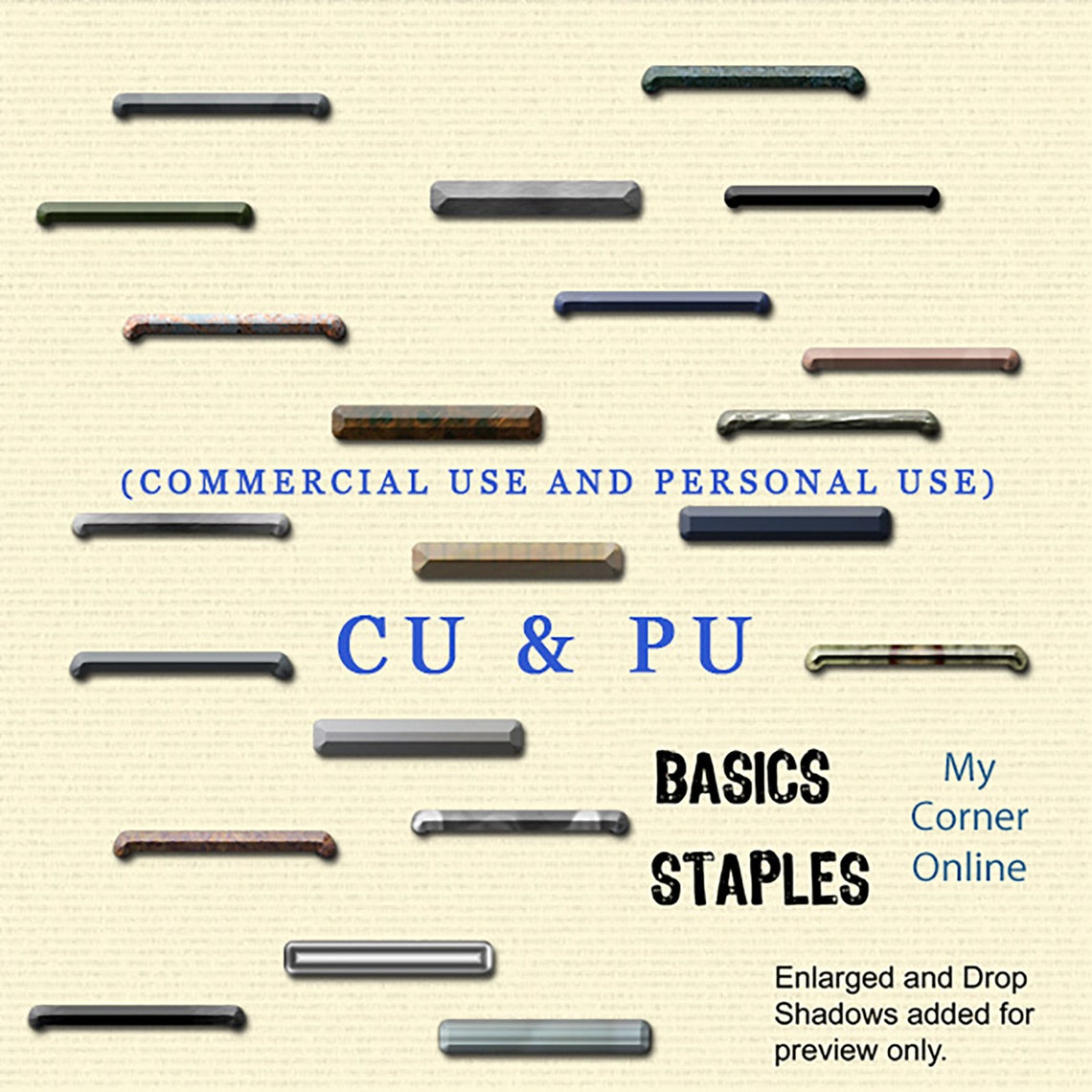 Staples | Digital Scrapbooking | Commercial Use - Etsy