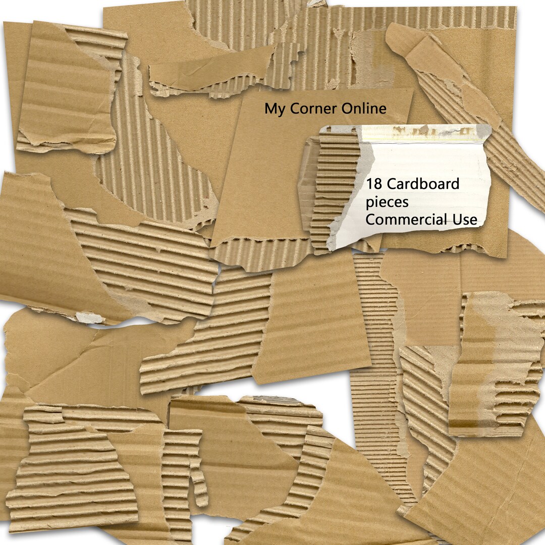 Cardboard Pieces Commercial Use Digital Scrapbooking - Etsy