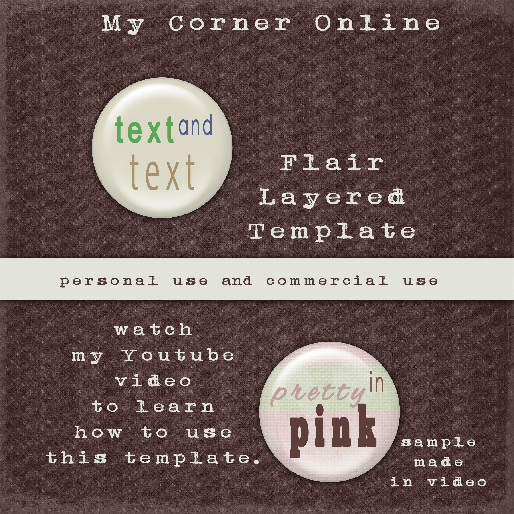 Flair Template and Styles | Buttons | Photoshop | Digital Scrapbooking ...