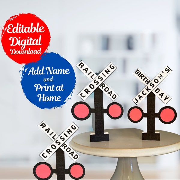 Custom Railroad Crossing Sign - Etsy