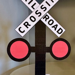 Railroad Sign Train Crossing Sign Rail Road Sign Train Birthday DIY ...