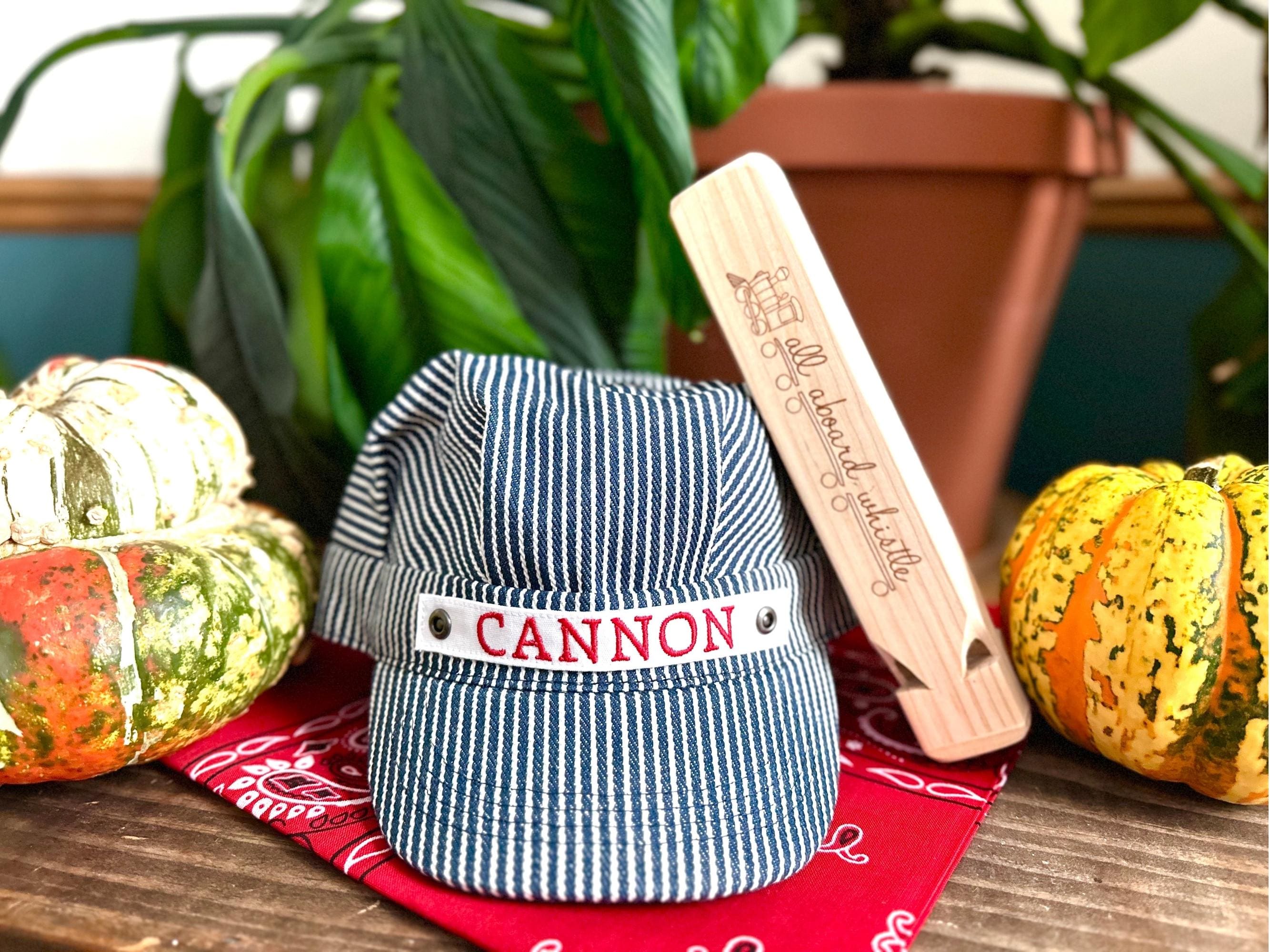 Personalized Toddler Train Conductor Costume: Embroidered Hat, Overalls ...