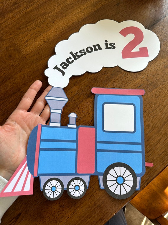 Custom Train Birthday Centerpiece, Birthday Train, Toddler Boy Party ...