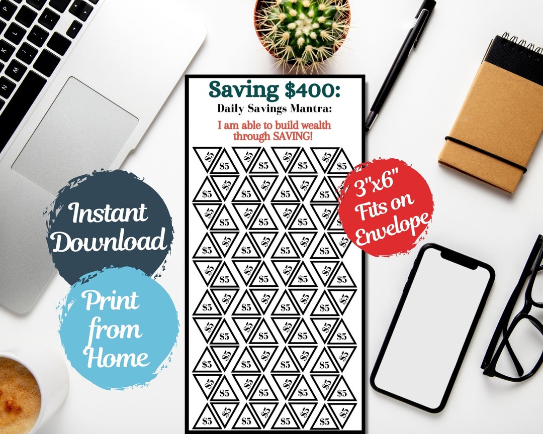 Saving Envelope System, Money Saving Challenge, 400 Dollar Money ...