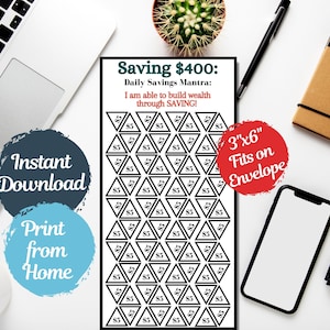 Saving Envelope System, Money Saving Challenge, 400 Dollar Money ...