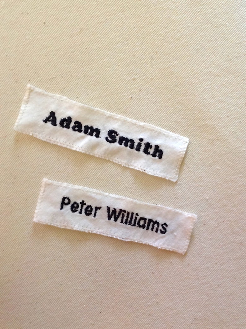 Unbleached Cotton Name Labels, Back-to-school, Sew on Name Tags for ...
