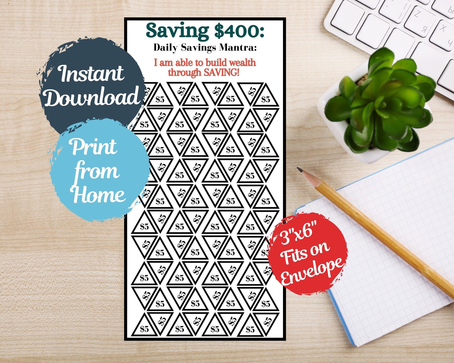 Saving Envelope System, Money Saving Challenge, 400 Dollar Money ...