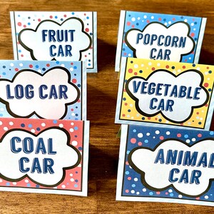 Train Party Food Labels, Choo Choo Two Two, Caboose Birthday, Toddler ...