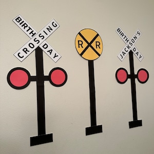Large Birthday Crossing Digital Download Sign,railroad Crossing Signal ...