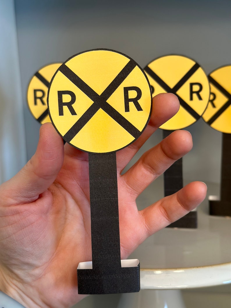Railroad Sign, Train Crossing Sign, Rail Road Sign, Train Birthday DIY ...