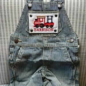 Personalized Kids Overalls, Toddler Boy Train Outfit, Children Train ...