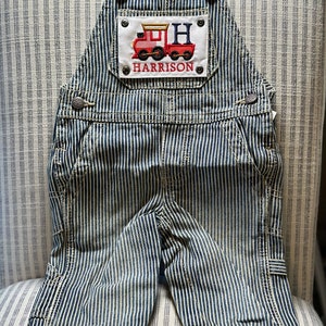 Personalized Kids Overalls, Toddler Boy Train Outfit, Children Train ...