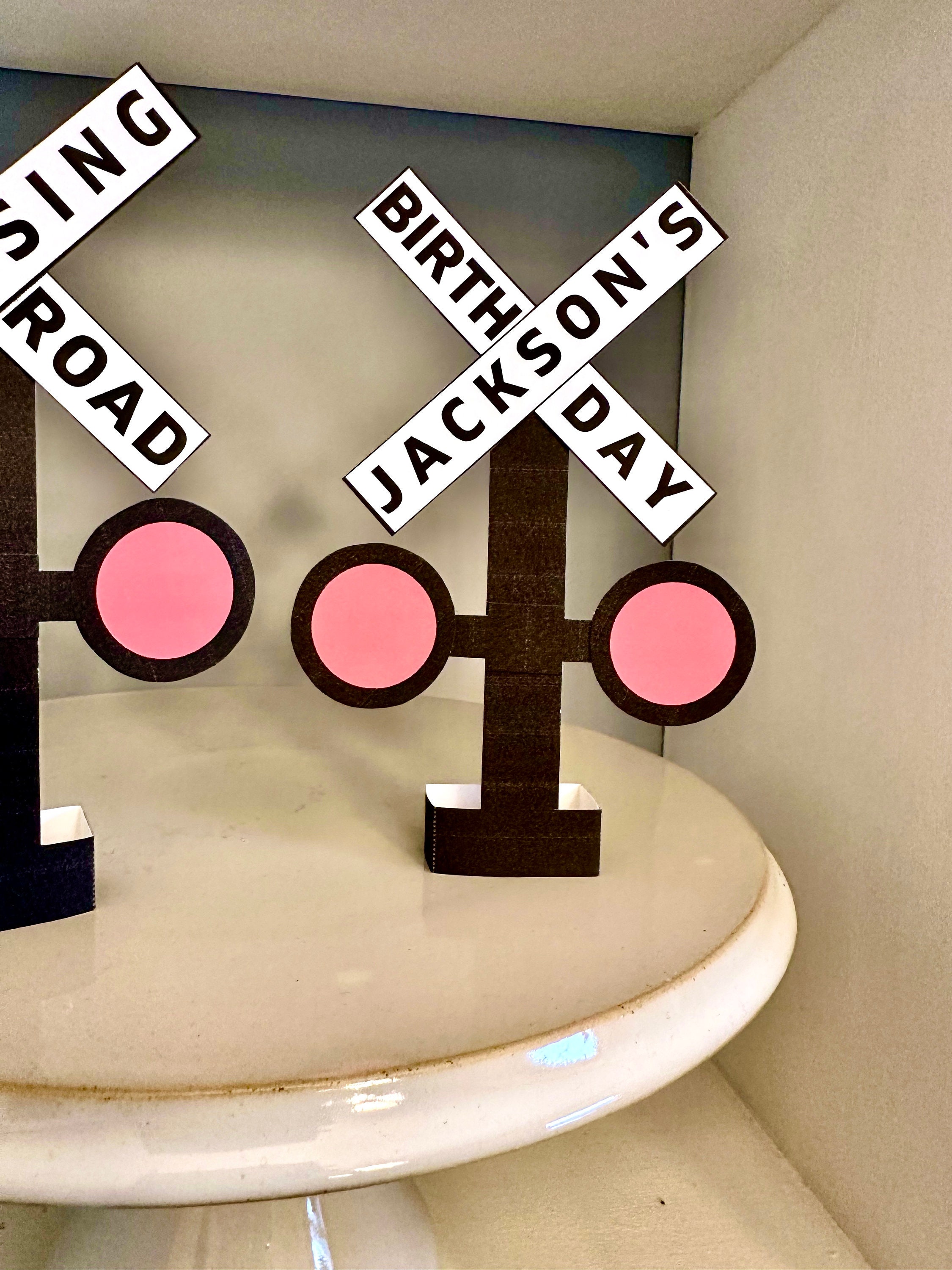 Personalized Birthday Crossing Sign Custom Railroad Crossing - Etsy