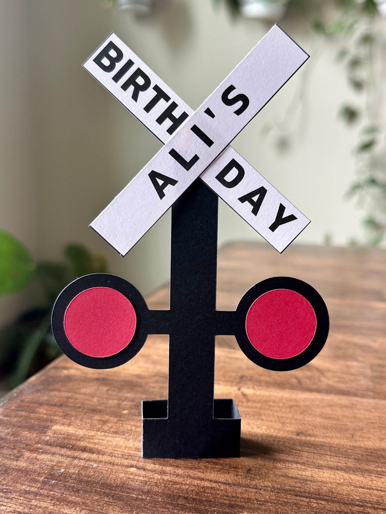 Personalized Railroad Crossing Sign Mini Table Top Railroad - Etsy