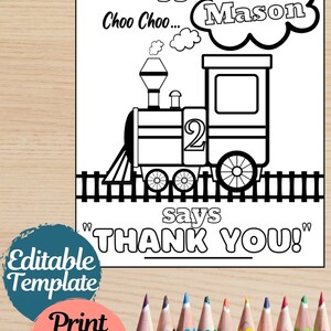 Train Coloring Page, Personalized Coloring Pages, Custom Coloring Page ...