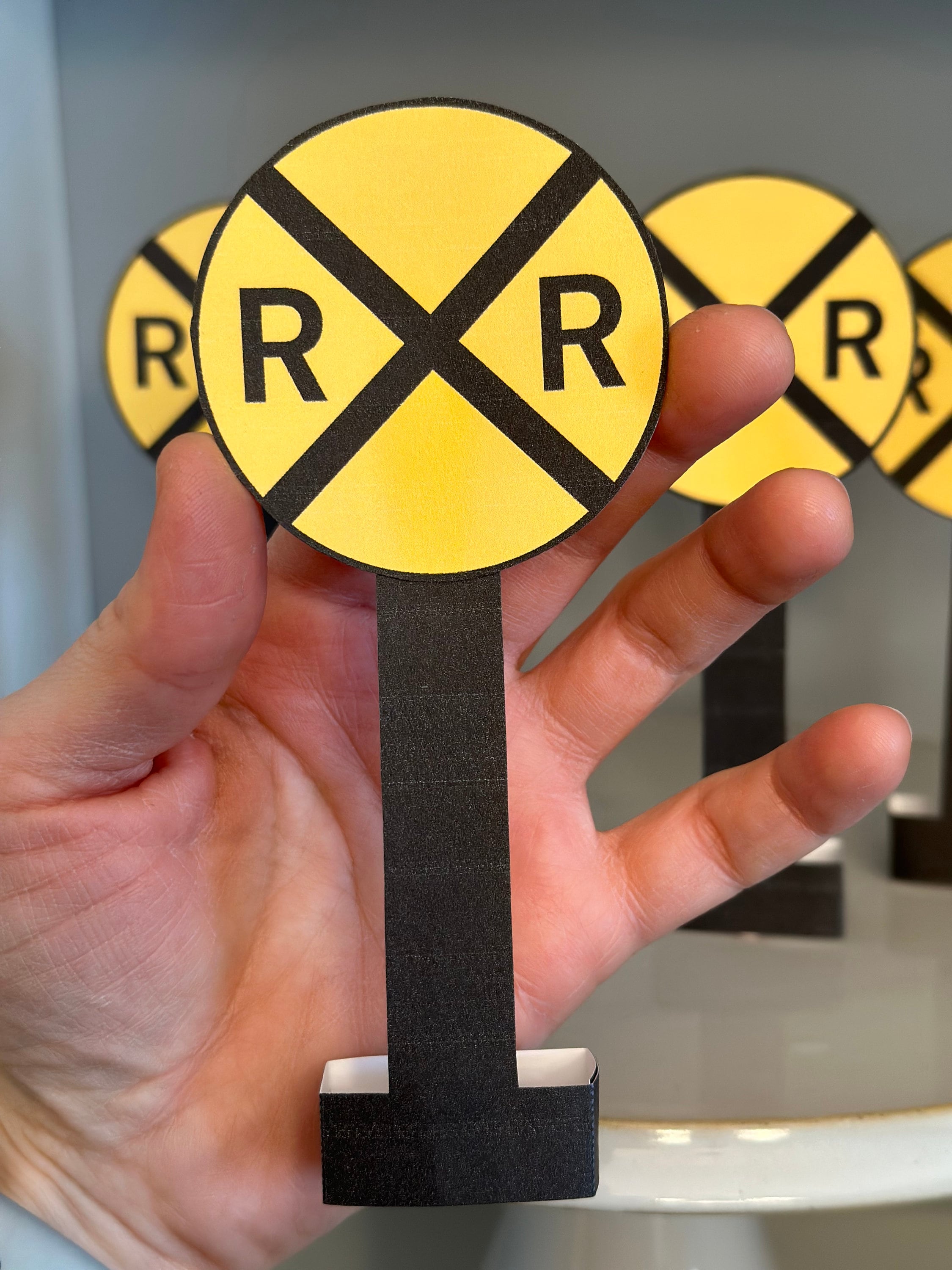 Railroad Sign, Train Crossing Sign, Rail Road Sign, Train Birthday DIY ...