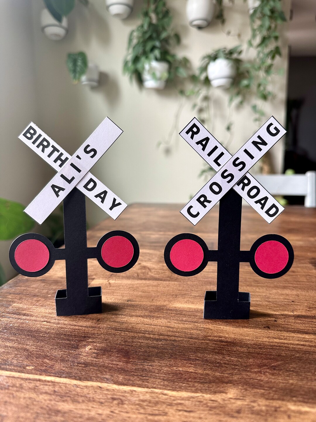 Personalized Railroad Crossing Sign Mini Table Top Railroad - Etsy