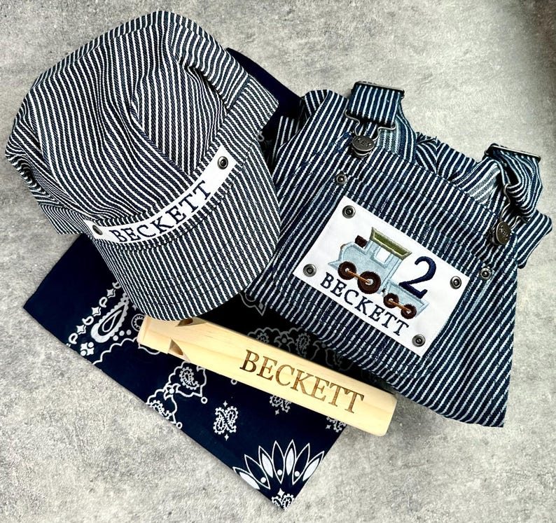 Toddler Boy Train Birthday Party Outfit Personalized Choo Choo Two Two ...