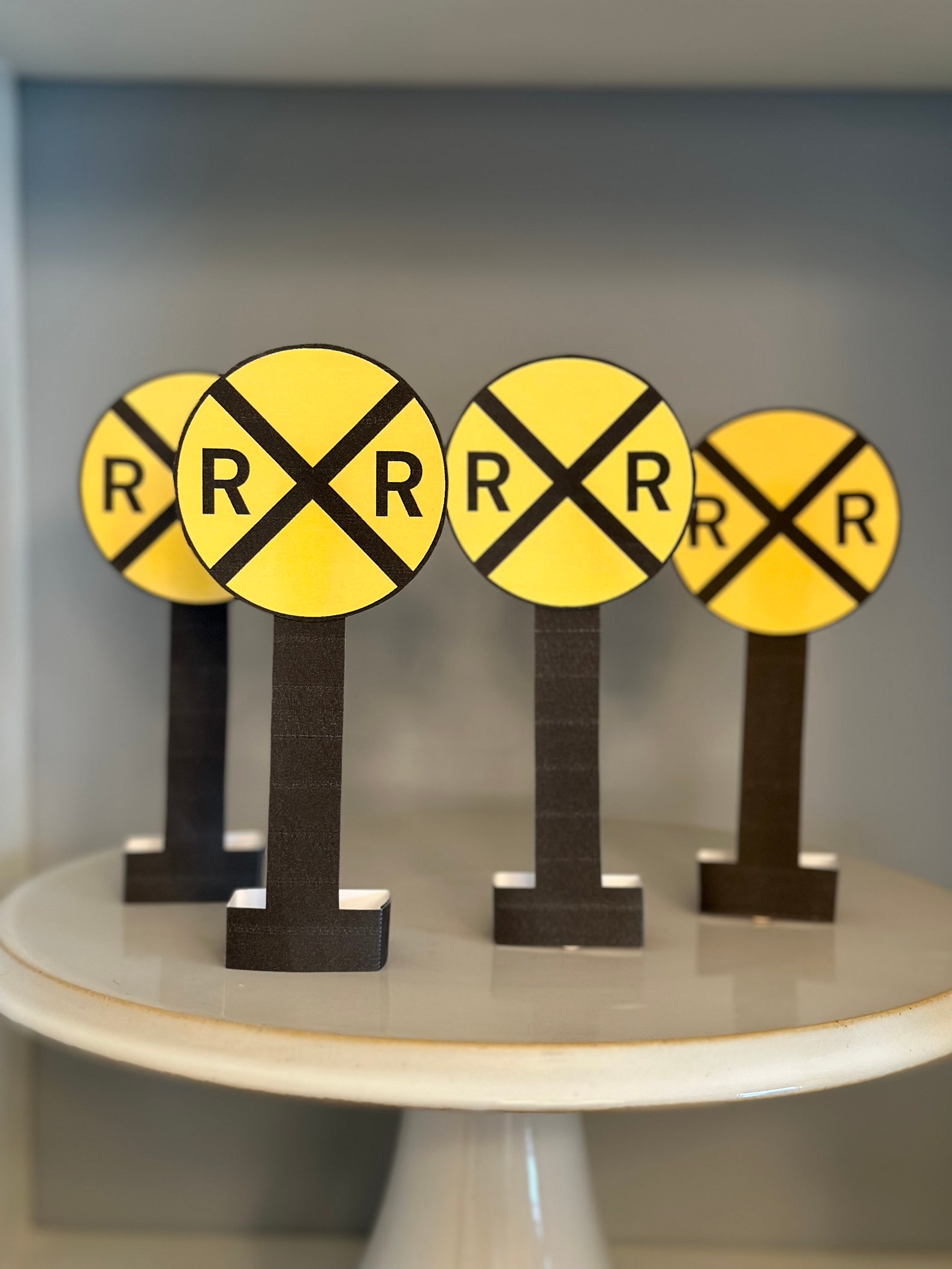 Railroad Sign, Train Crossing Sign, Rail Road Sign, Train Birthday DIY ...