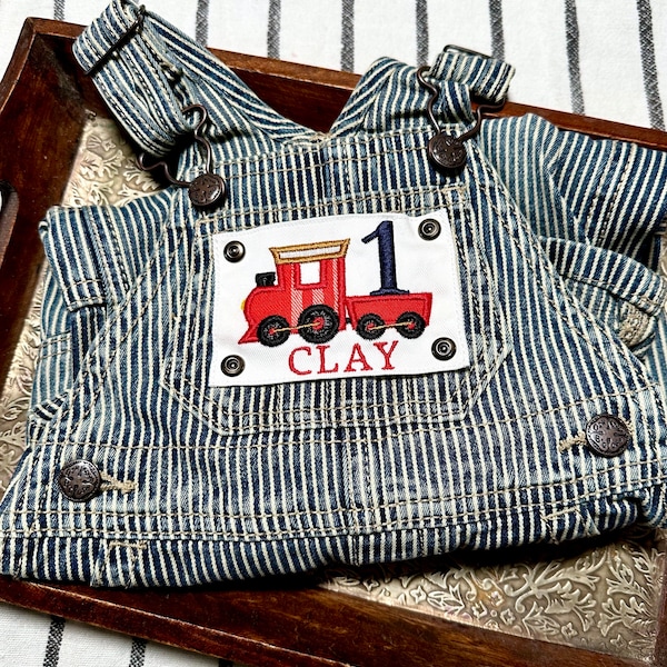 Boy Train Overalls - Etsy