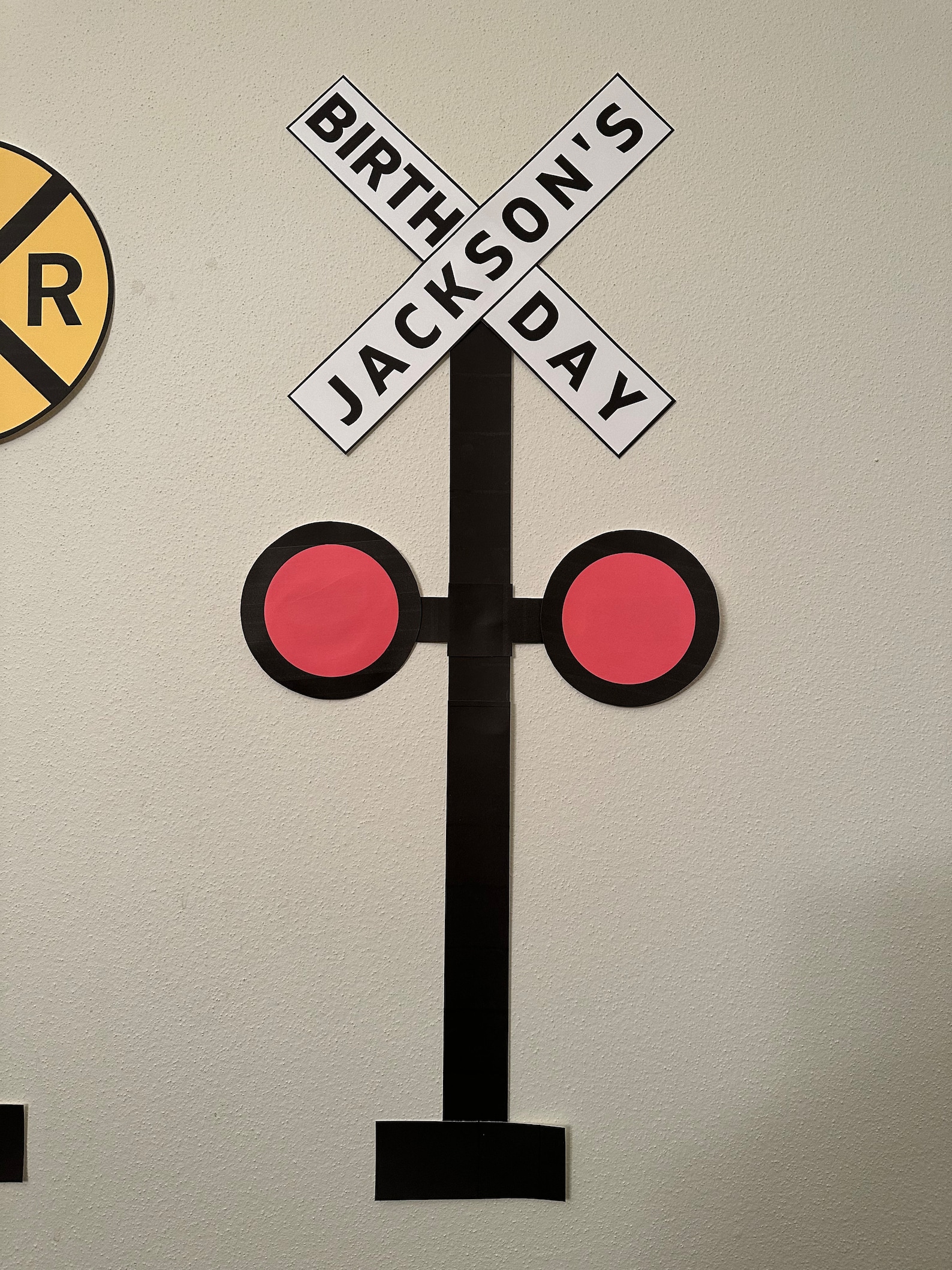 Large Birthday Crossing Digital Download Sign,railroad Crossing Signal ...