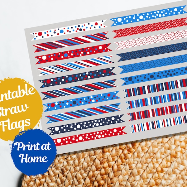 Printable Straw Flag - Etsy