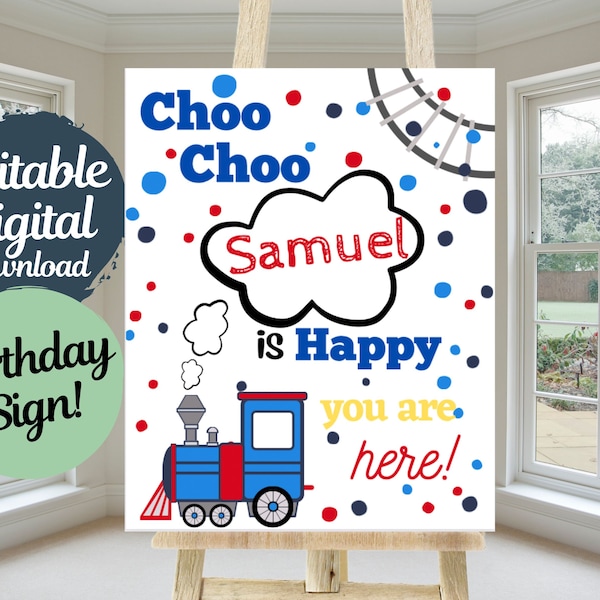 Welcome Sign for Choo Choo Train Party - Etsy