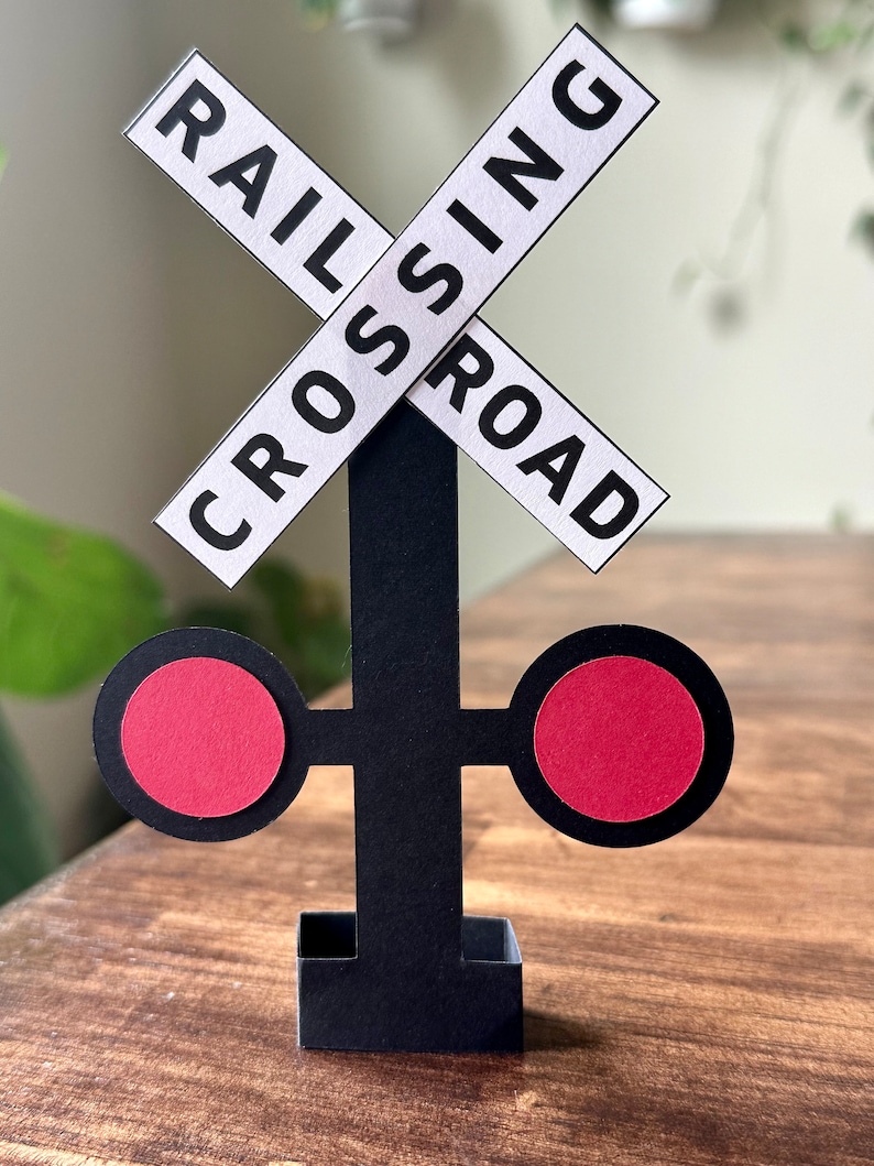 Personalized Railroad Crossing Sign Mini Table Top Railroad - Etsy