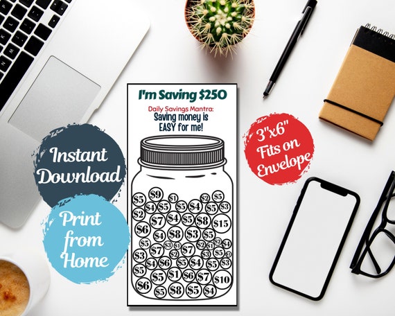 Savings Motivation Coloring Chart, Envelope Saving System, Saving Money ...