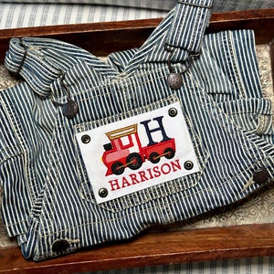 Personalized Kids Train Overalls: Toddler Engineer Outfit - Etsy