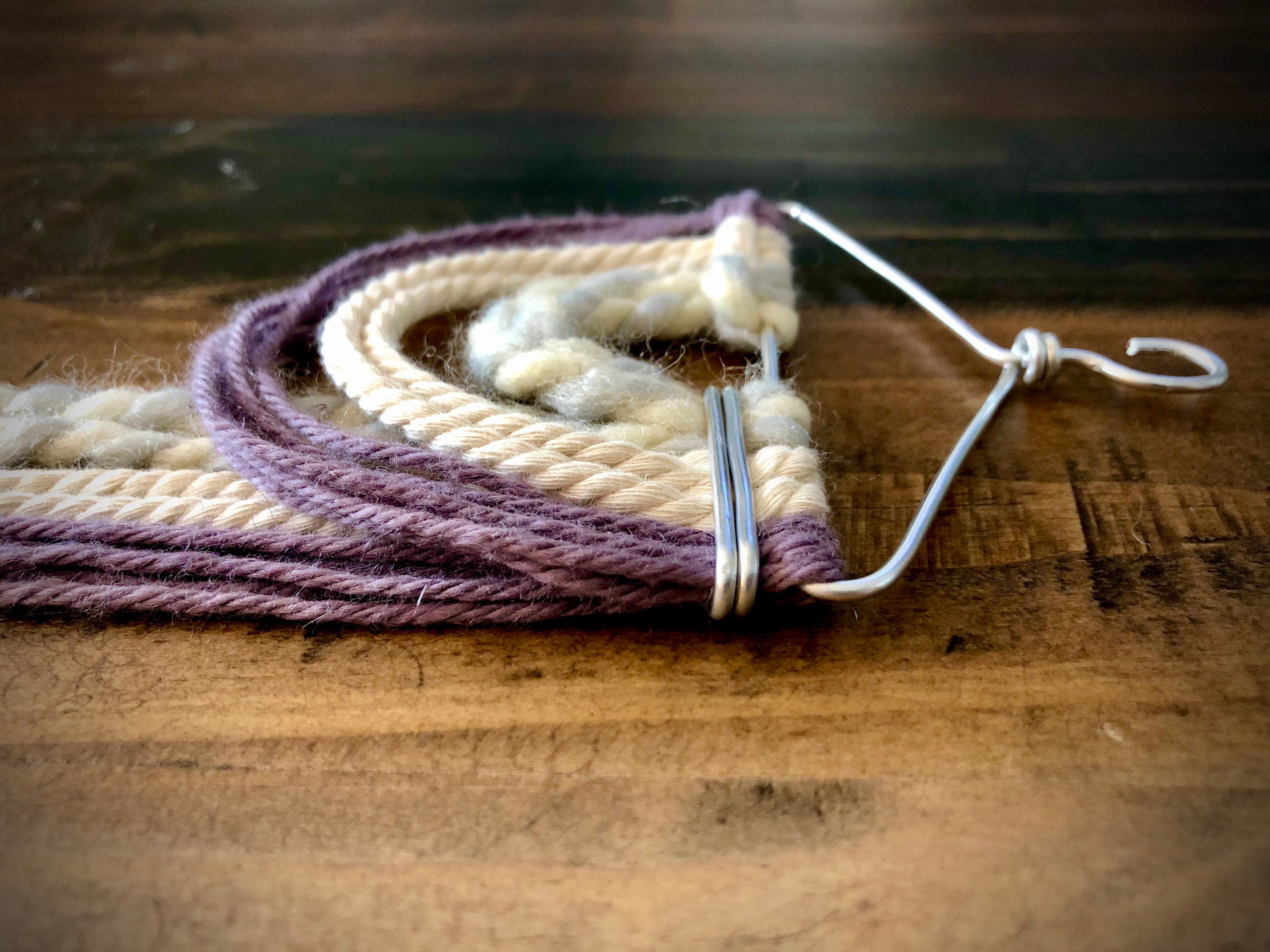 TINY Wall Hanging Wire Yarn Fiber Art - Etsy