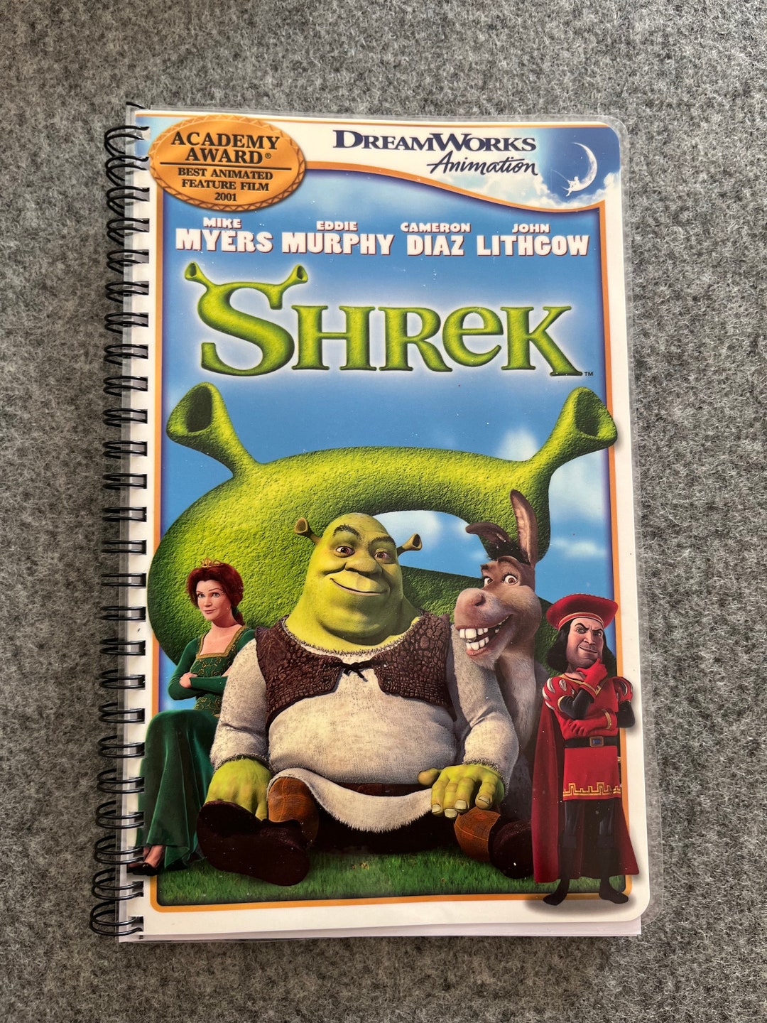 Shrek VHS Recycled Cover Notebook - Etsy