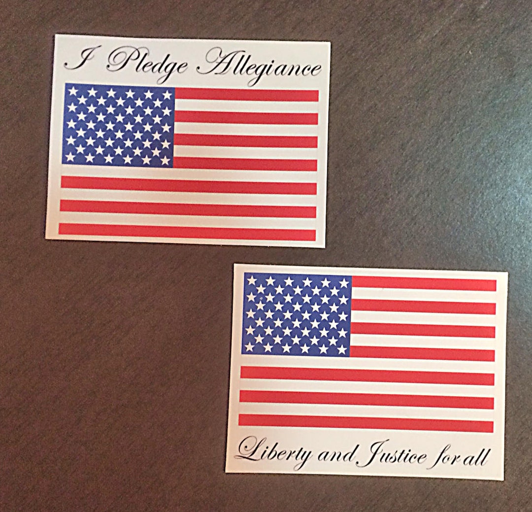 American Flag Stickers USA Pledge of Allegiance Liberty Justice ...