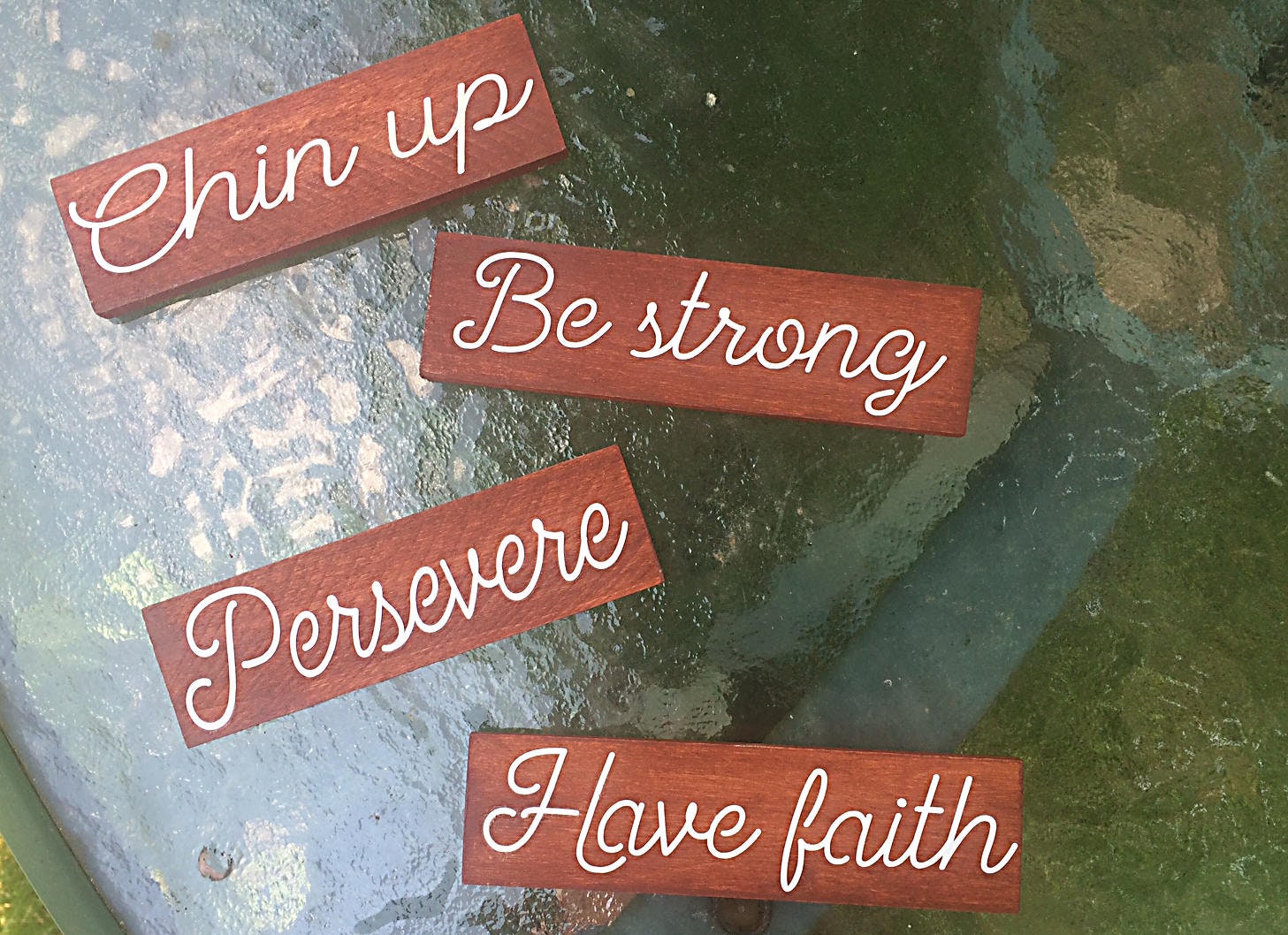 Encouragement Signs Wood Sign Wooden Home Office Desk Table - Etsy UK