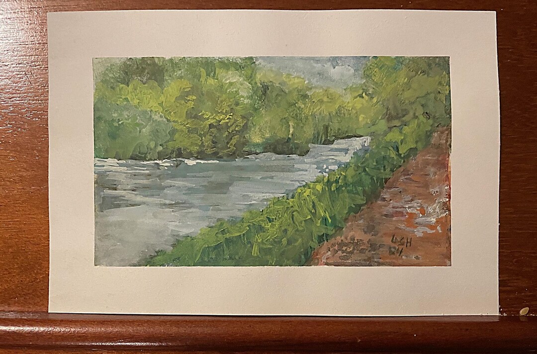 Original Watercolor Painting, Riverscape, Quietude, Wall Art, Home ...