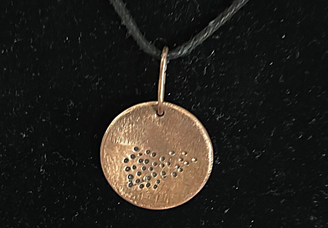 Handcrafted Copper Disk Pendant or Necklace Hammered Textured - Etsy