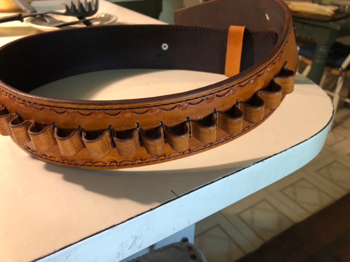 Custom Hand Tooled Western Gun Belt Cowboy Action - Etsy
