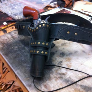 Custom Made Gun Belt and Holster Hand Tooled Cowboy Action - Etsy