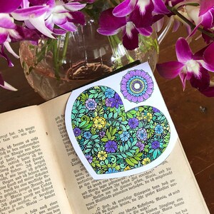 CORNER BOOKMARKS Hearts & Flowers Valentine's Day Gift - Etsy