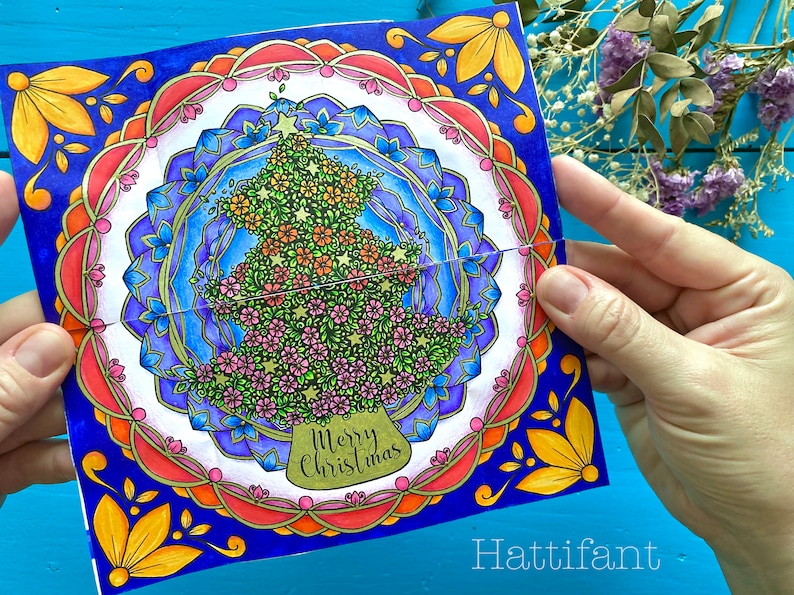 Mandala Christmas Endless Card | Advent Calendar Endless Card ...