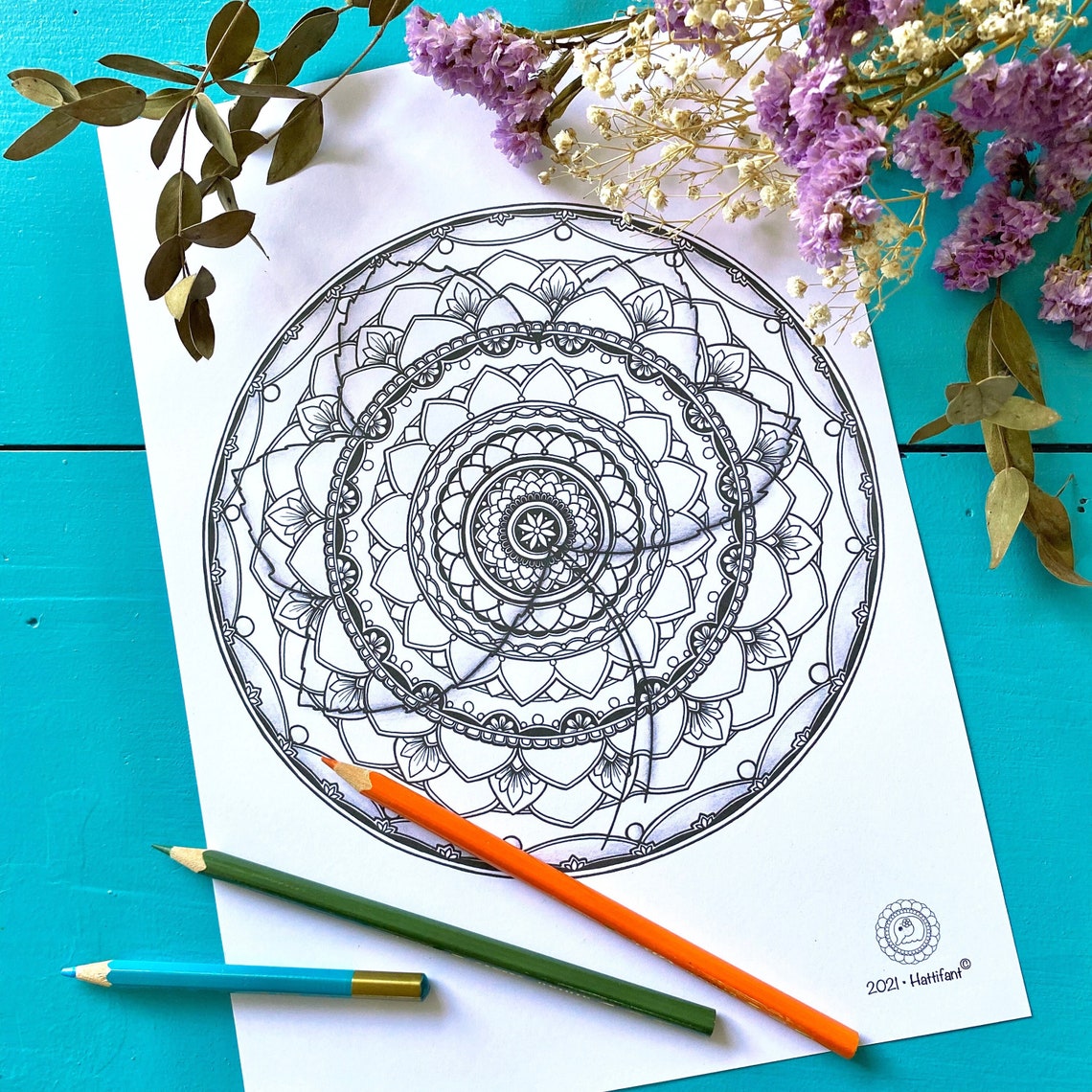 Autumn & Winter Mandala Coloring Page Bundle Late Summer | Etsy