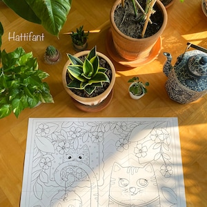 Cute Cats Coloring Adventure Paper Craft Bundle | Coloring Pages ...