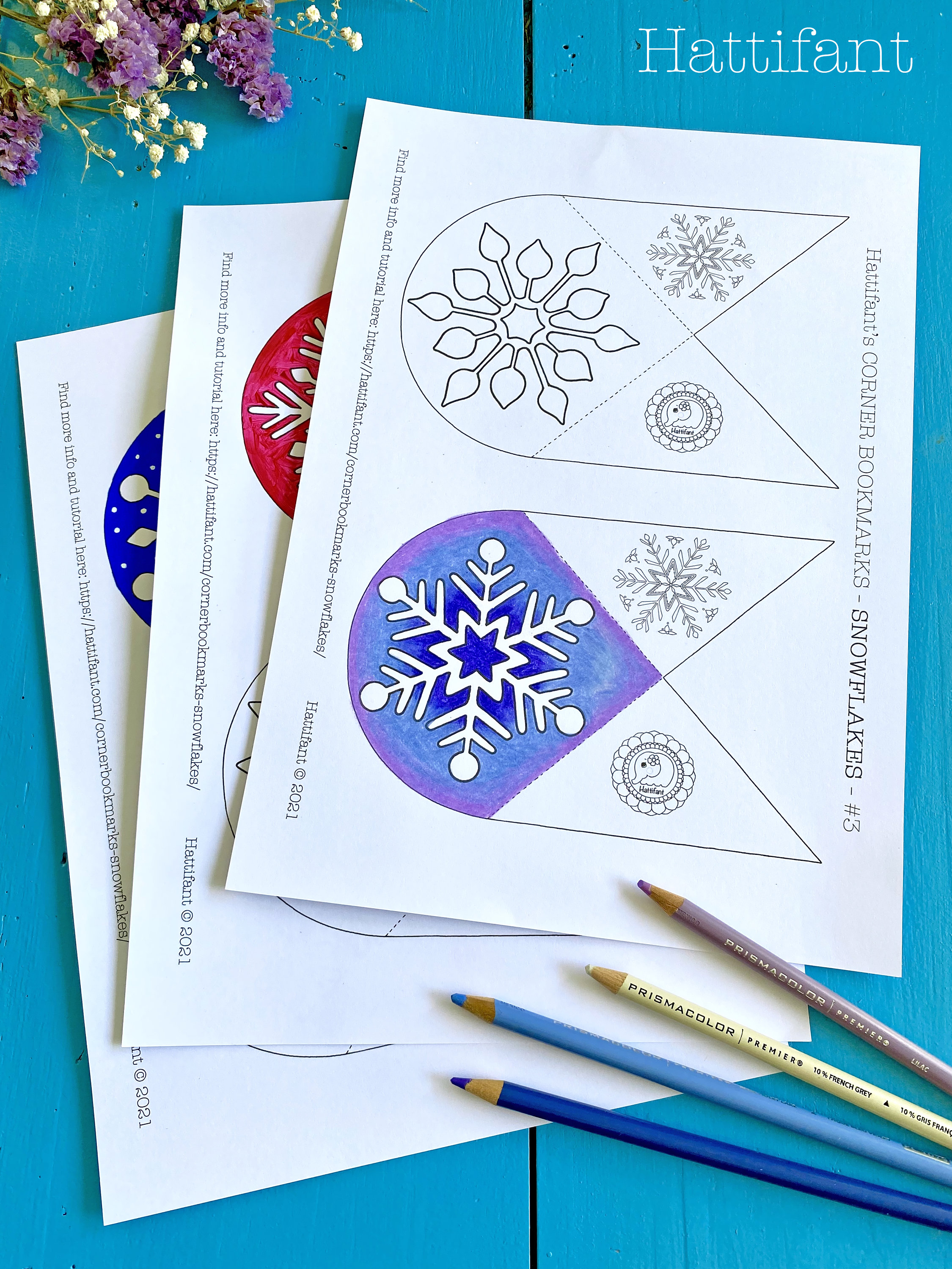 CORNER BOOKMARKS Stars & Snowflakes to Color and Craft - Etsy