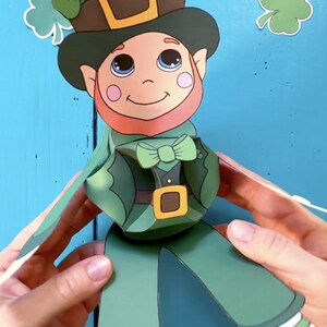 St. Patricks Day | Mr & Ms. Leprechaun Puppet BUNDLE | 3D Papercraft ...