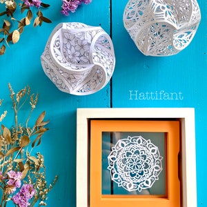 Papercut Digital Bundle (by Hand) - Mandala and Triskele Paper Globes ...
