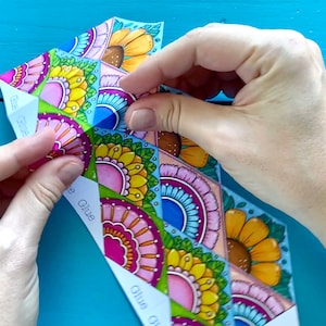 Paper Toy | Flower Kaleidocycles / Flextangles - a Paper Craft to Color ...
