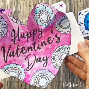 Flowers & Heart Explosion Cards - Etsy