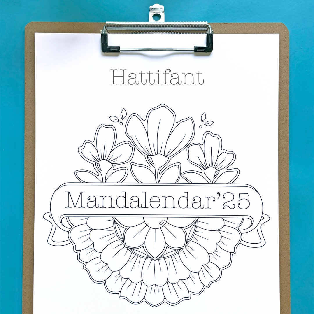 MANDALENDAR 2025 | a Mandala Calendar to Color - INSTANT Download - Etsy