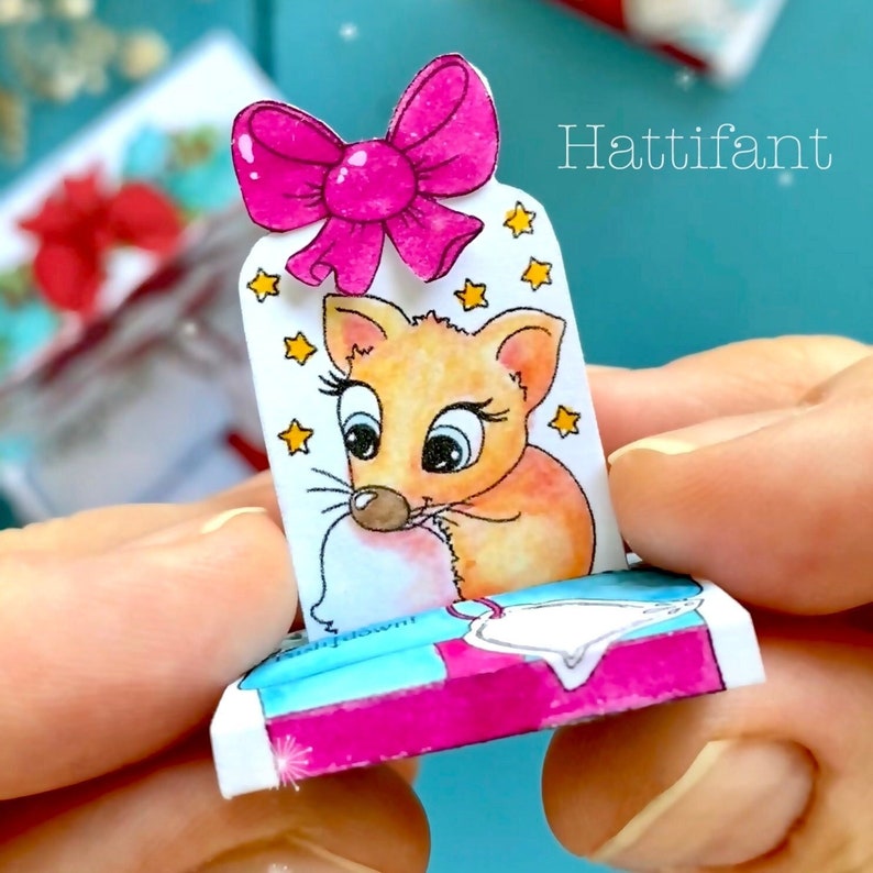 Christmas Sliding Pop up Cards to Color - Etsy